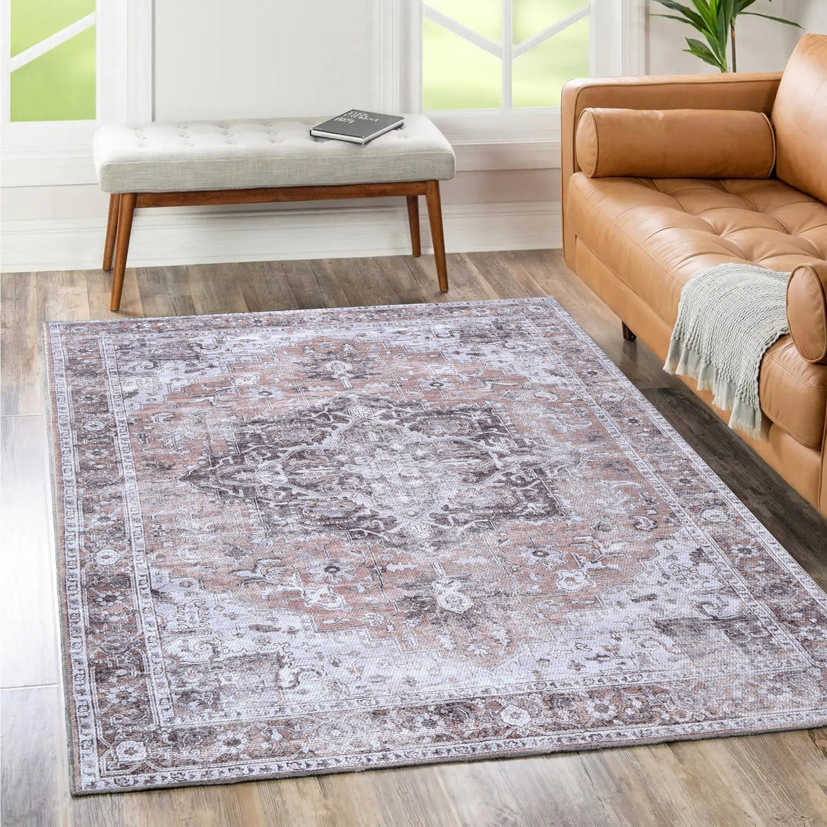 Distressed Vintage Cezanne Blush Area Rug – RugsDirect